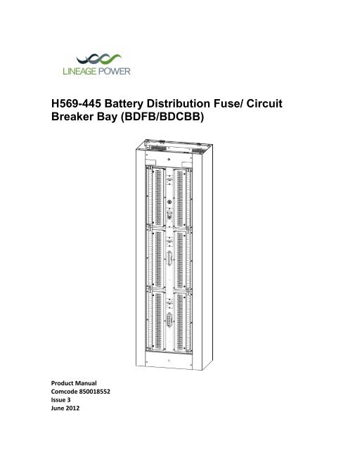 BDFB/BDCBB Product Manual - Lineage Power