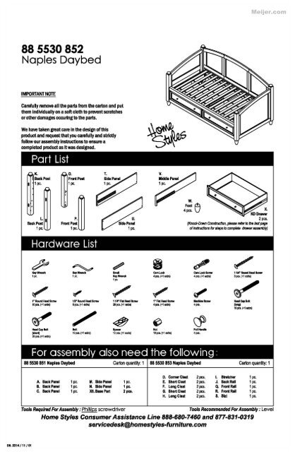 Furniture Assembly Instructions