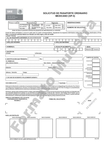 op-5 - SecretarÃ­a de Relaciones Exteriores