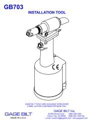 Parts Information Manual, Air Percussive Rivet Buster, Models 9001 ...