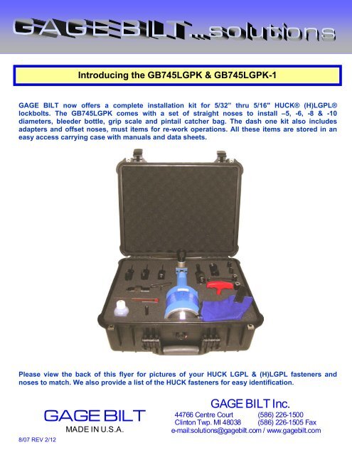 download flyer - Gage Bilt Rivet Tools