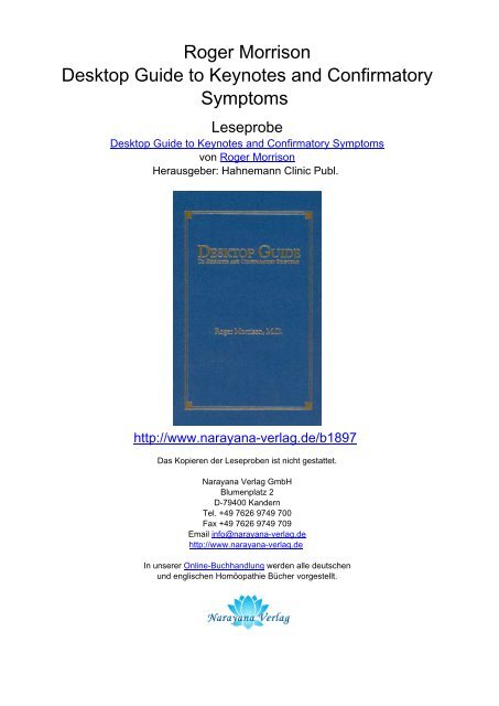 Roger Morrison Desktop Guide to Keynotes and Confirmatory ...