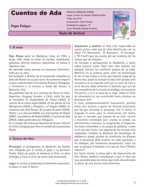 GuÃ­a Cuentos de Ada - Prisa Ediciones