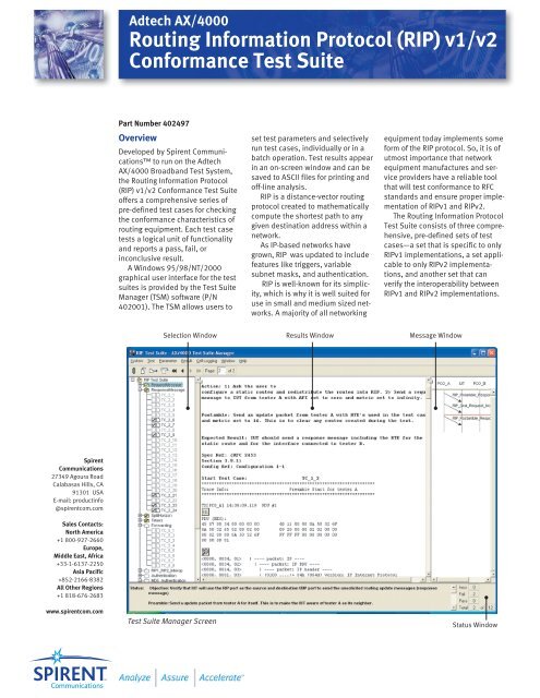 AX4000 Routing Information Protocol - Spirent Communications