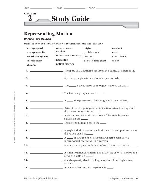 Chapter 1 5 Resources Dickey Physics