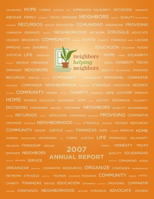 Annual Report 1 - Neighbors Helping Neighbors