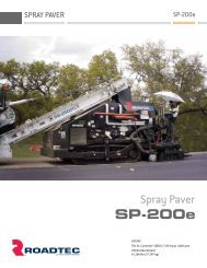 Spray paver - Roadtec, Inc.