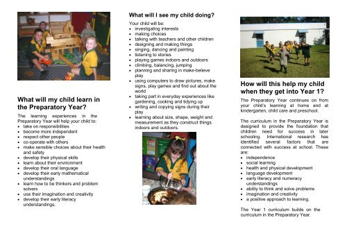 prep-parent-brochure - Gilston State School - Education Queensland