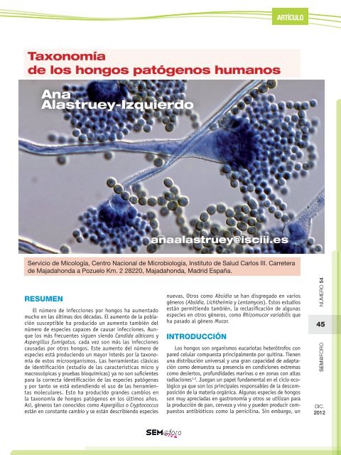 TaxonomÃ­a de los hongos patÃ³genos humanos
