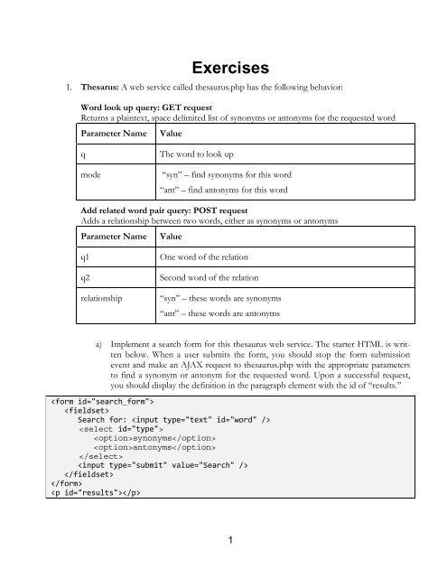 Unit 4 Exercises - Web Programming Step by Step Unit 4 Exercises - Web Programming Step by Step