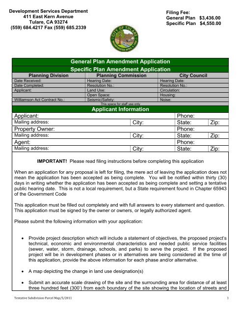 SPECIAL USE PERMIT - City of Tulare