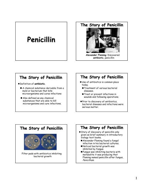 The Story of Penicillin