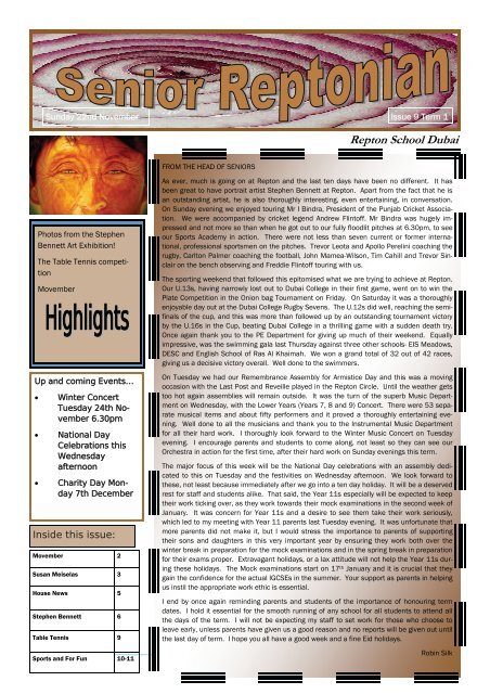 The Senior Reptonian Issue 38 - Repton School Dubai