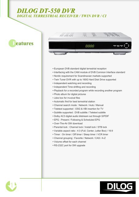 1 DILOG DT-550 DVR
