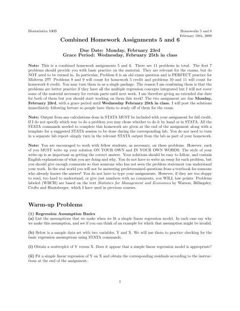 Homework 5 and 6 combined - UCLA Biostatistics