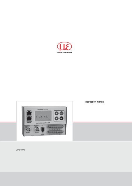 CSP2008 Instruction manual - Micro-Epsilon