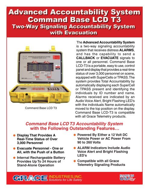Command Base LCD T3 Accountability System ... - Grace Industries