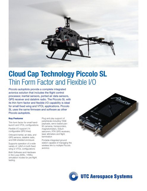 Piccolo SL Data Sheet - Cloud Cap Technology