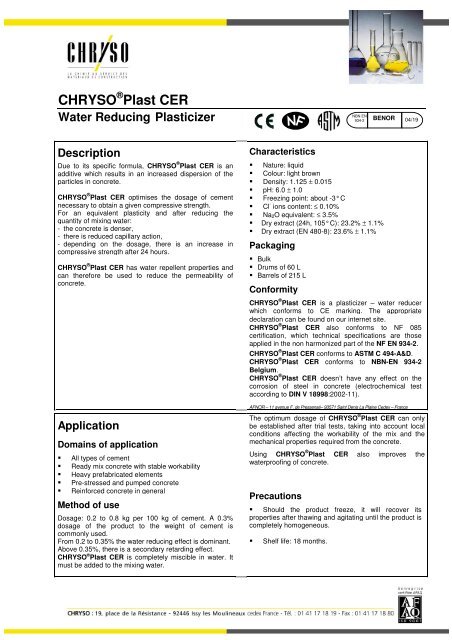 CHRYSO Plast CER - Chryso.com