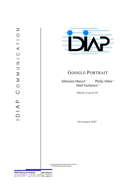 C I D I A P - Idiap Publications - Idiap Research Institute