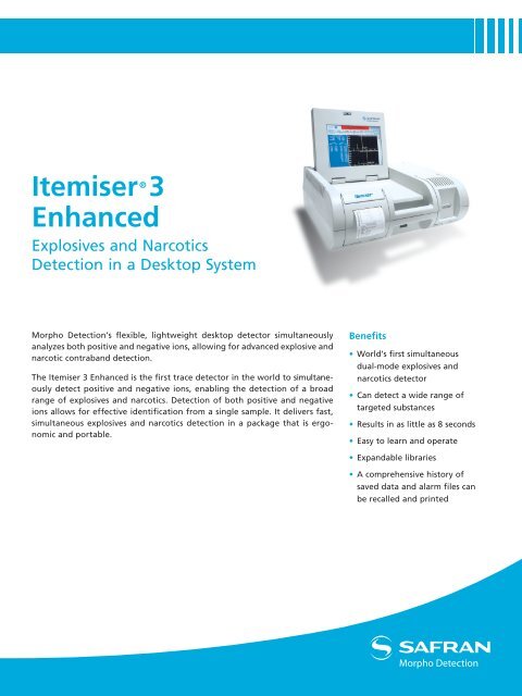 Itemiser® 3 Enhanced brochure - Morpho