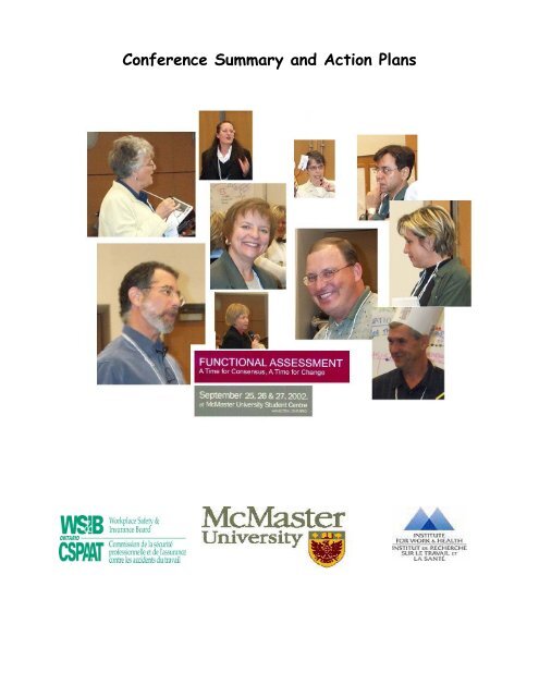 Conference Summary and Action Plans - McMaster University