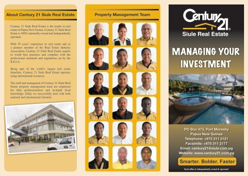 View/download brochure - Century 21 Siule Real Estate