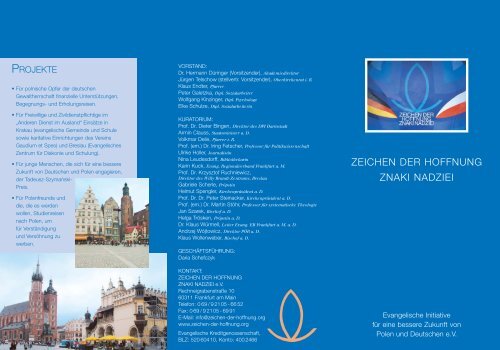 ZEICHEN DER HOFFNUNG ZNAKI NADZIEI