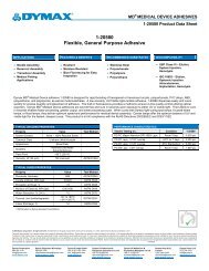 DYMAX 1181-M-GEL Medical Device Adhesive Product Data Sheet