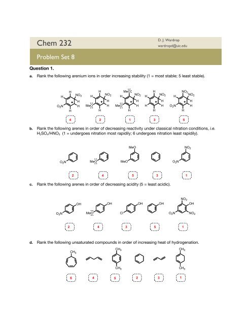 Chem 232 Problem Set 8 answers