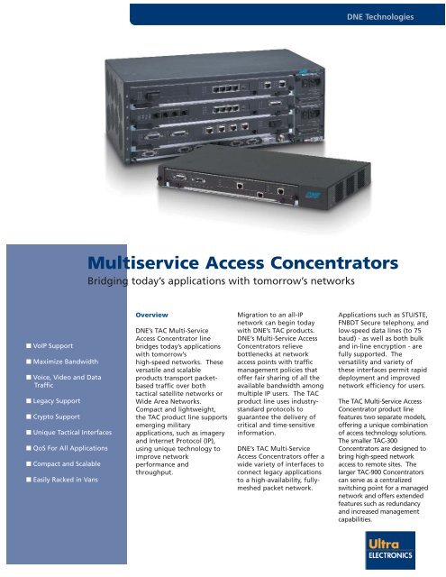 TAC 300/900 Datasheet - Ultra Electronics DNE Technologies