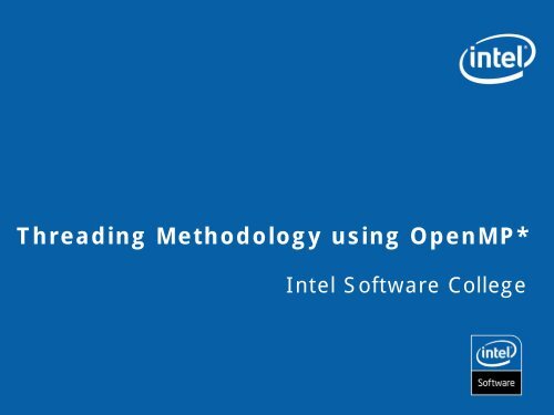 Threading Methodology Using Openmp