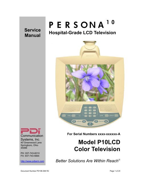 PDI-P10LCD - Pdiarm.com