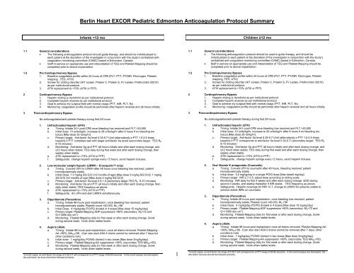 1 Berlin Heart EXCOR Pediatric Edmonton Anticoagulation Protocol ...