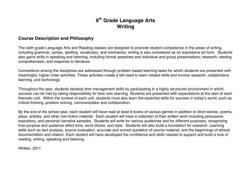 6th Grade Language Arts Writing.pdf - Home