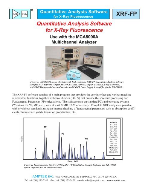 XRF-FP SPECIFICATIONS - FAST Comtec