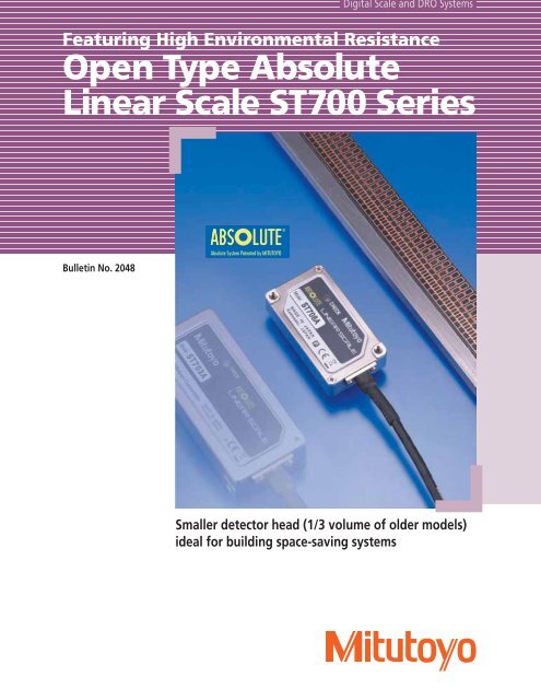 Open Type Absolute Linear Scale ST700 Series - Mitutoyo America ...