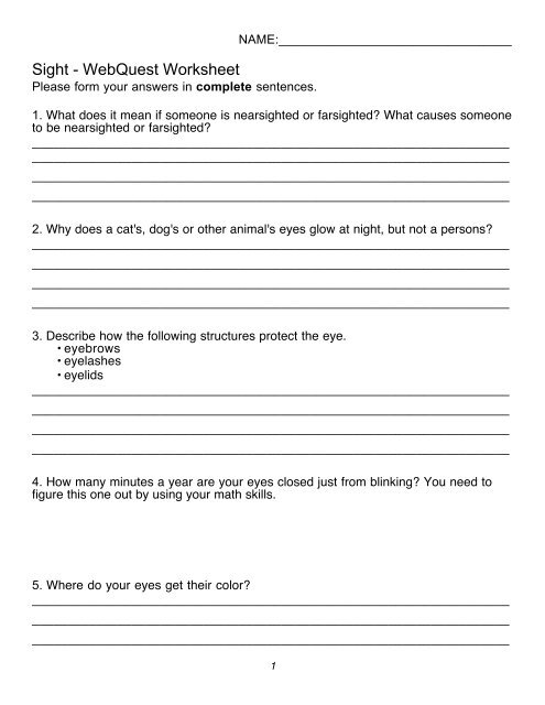 Light And Optics Webquest Answer Key | Shelly Lighting