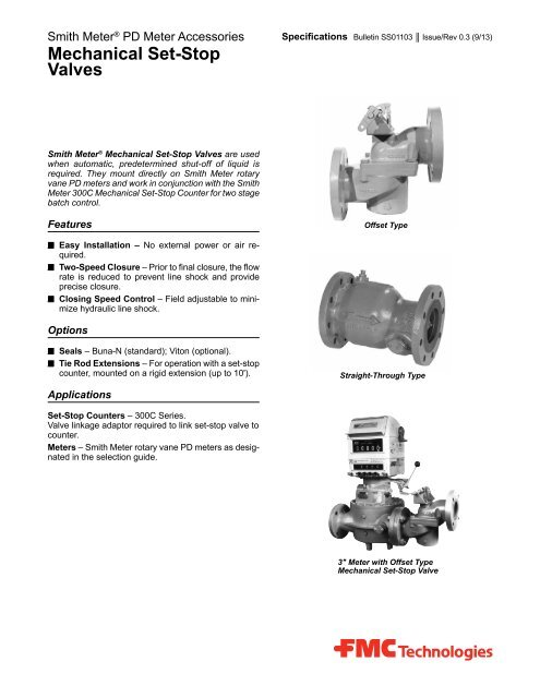 Mechanical Set-Stop Valves - Measurement Solutions - FMC ...