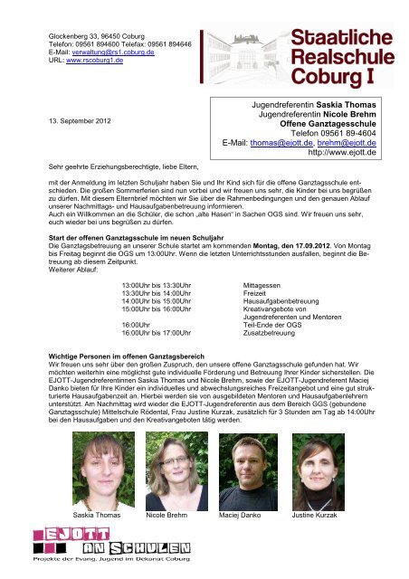 Jugendreferentin Saskia Thomas Jugendreferentin Nicole Brehm ...