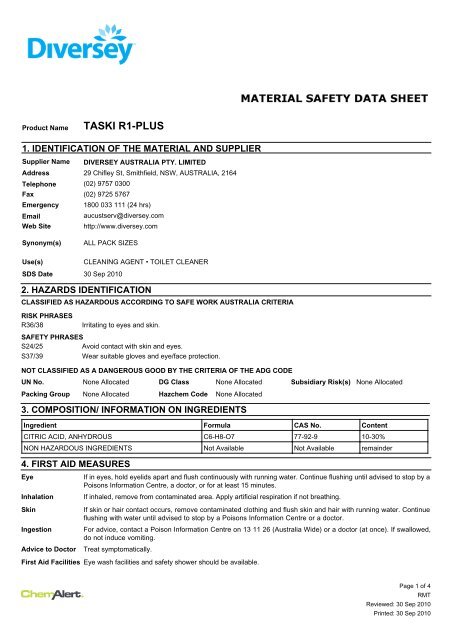 Taski R1 Plus 2010 (94.2 KB) - Melbourne Cleaning Supplies