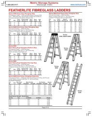 Extension Ladders - Metric Storage Systems