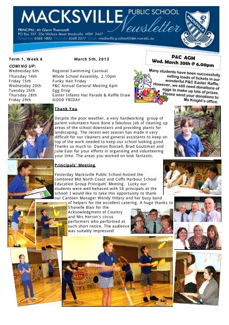 Week 6, Term 1 - Macksville Public School