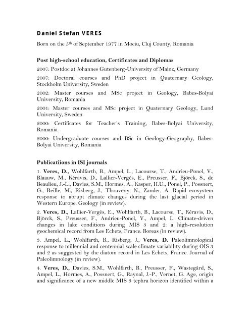 Daniel Stefan VERES