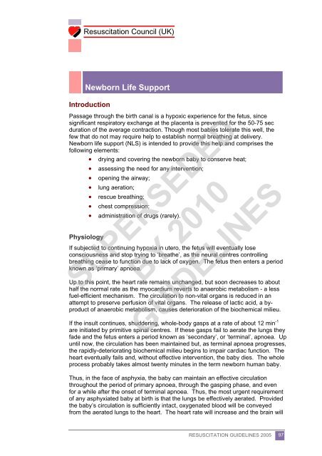 Newborn Life Support - Resuscitation Council (UK)