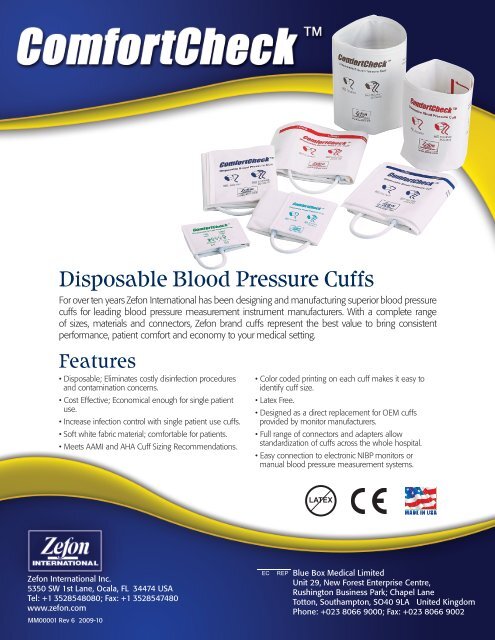 Disposable Blood Pressure Cuffs - Zefon International
