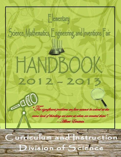 Science Fair Handbook - Miami-Dade County Public Schools