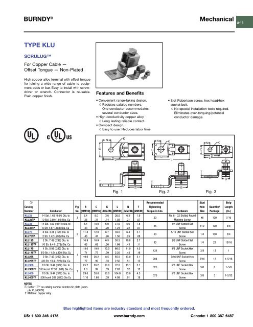 A-12 Mechanical BURNDY®