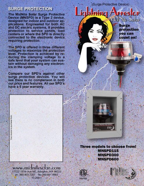 Surge Protection Device Brochure - Midnite Solar