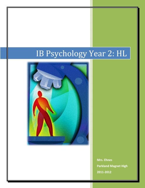 IB Psychology Year 2: HL - Winston-Salem/Forsyth County Schools